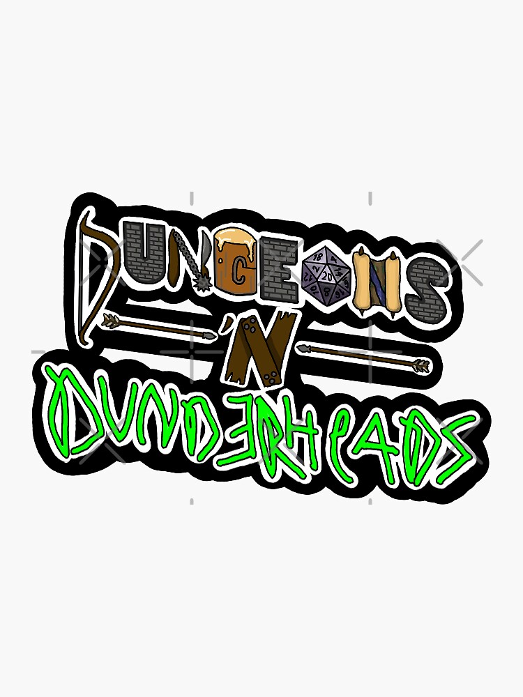 "Dungeons and Dunderheads Logo" Sticker by DunderHeads | Redbubble