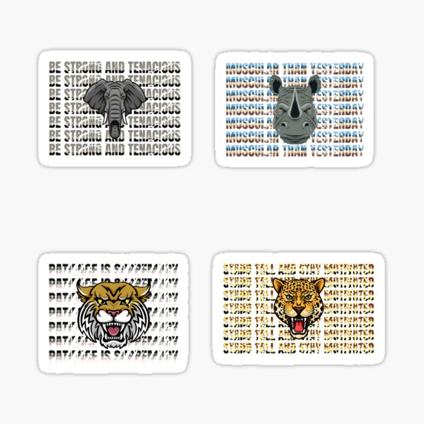 "Motivational Wild Animals Statement Pack" Sticker for Sale by ...