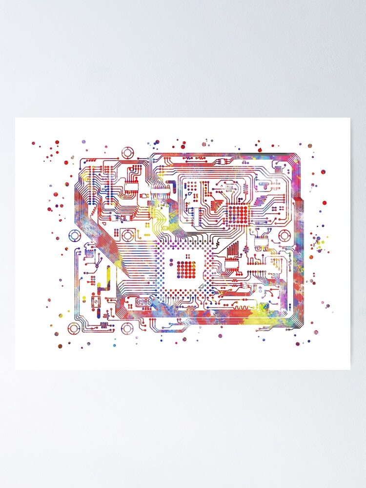 "Circuit board" Poster for Sale by Rosaliartbook | Redbubble