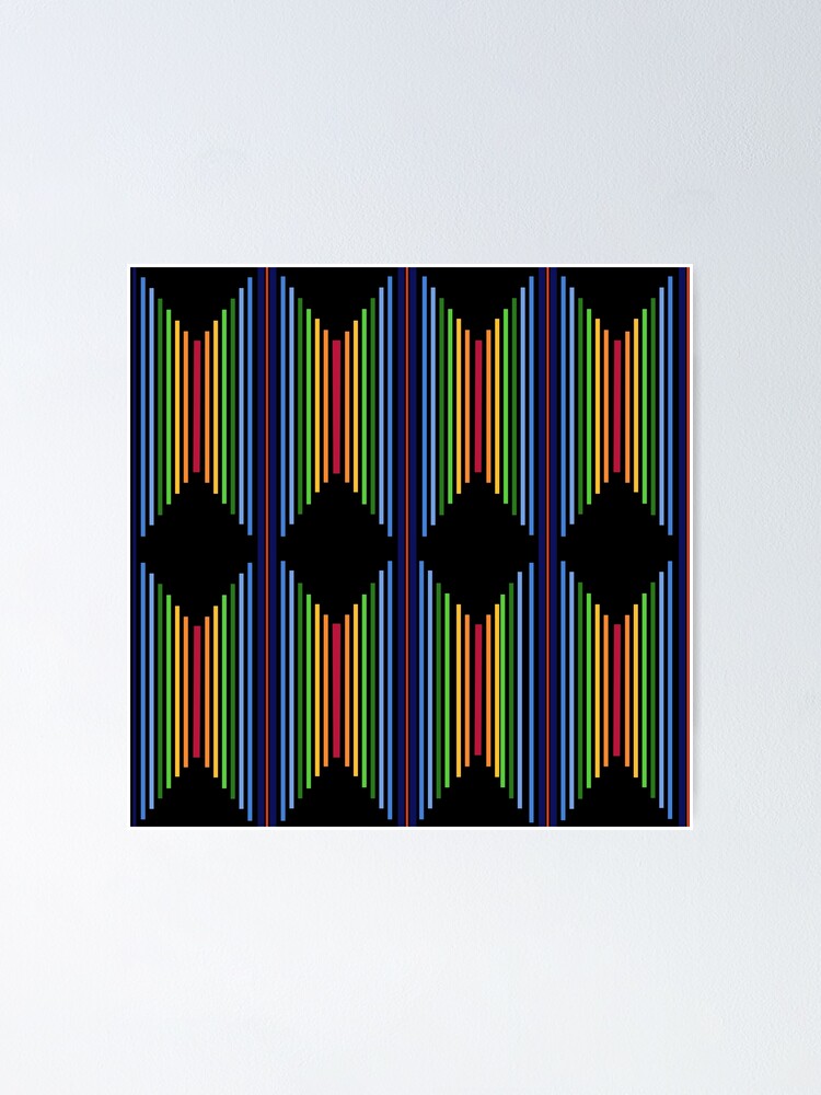 "Abstract Inspired Multi Coloured Repeat Design" Poster by ...
