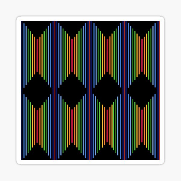 "Abstract Inspired Multi Coloured Repeat Design" Sticker for Sale by ...