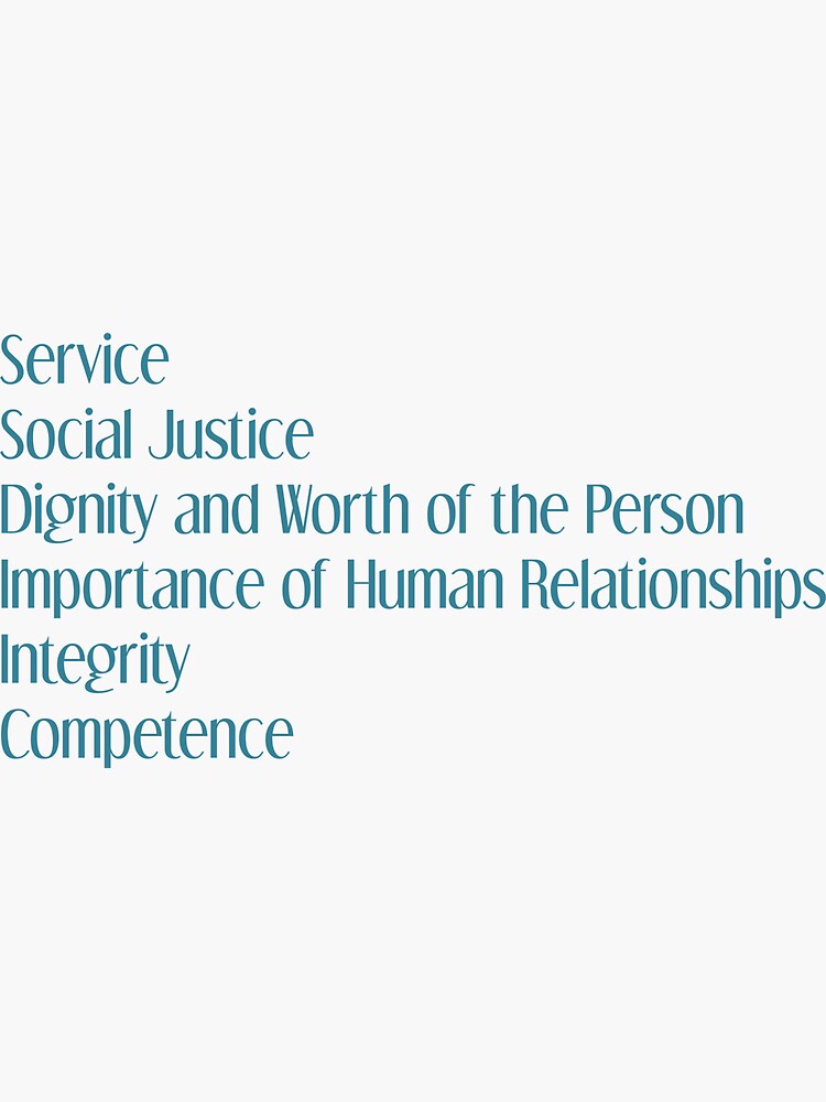 "NASW Code of Ethics.3" Sticker for Sale by madelinepaul99 | Redbubble