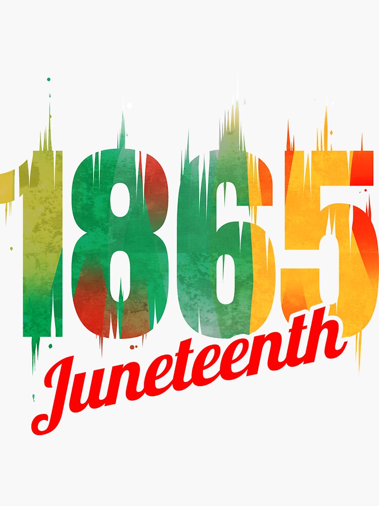 "Freedom Day Logo 1865 Logo Juneteenth" Sticker by FamBleJS | Redbubble