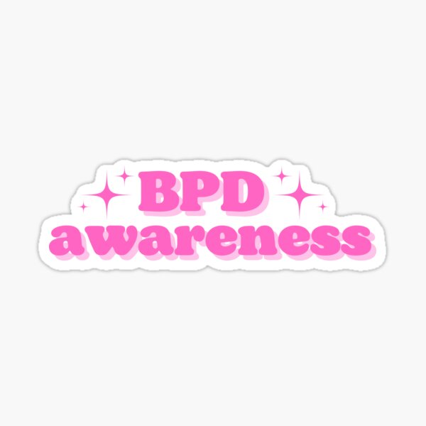 "BPD awareness pink design " Sticker by Holly-berry-art | Redbubble
