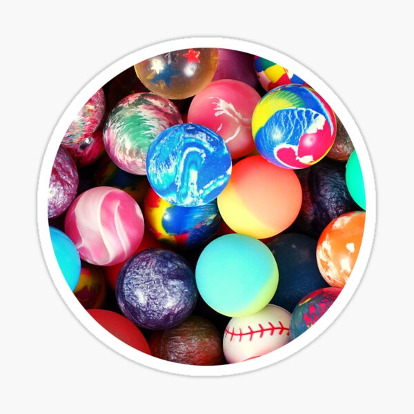 "Super High Bounce Balls retro 90's 2000's prize sticker funny" Sticker ...