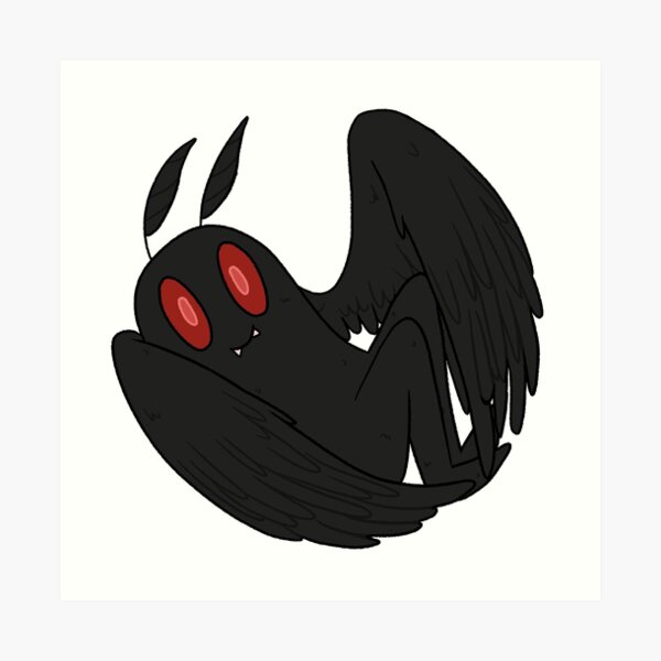 "Cute Mothman Cryptid Cartoon" Art Print for Sale by EllieBeHe | Redbubble