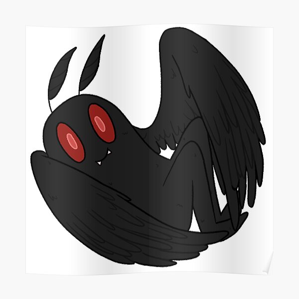 "Cute Mothman Cryptid Cartoon" Poster by EllieBeHe | Redbubble