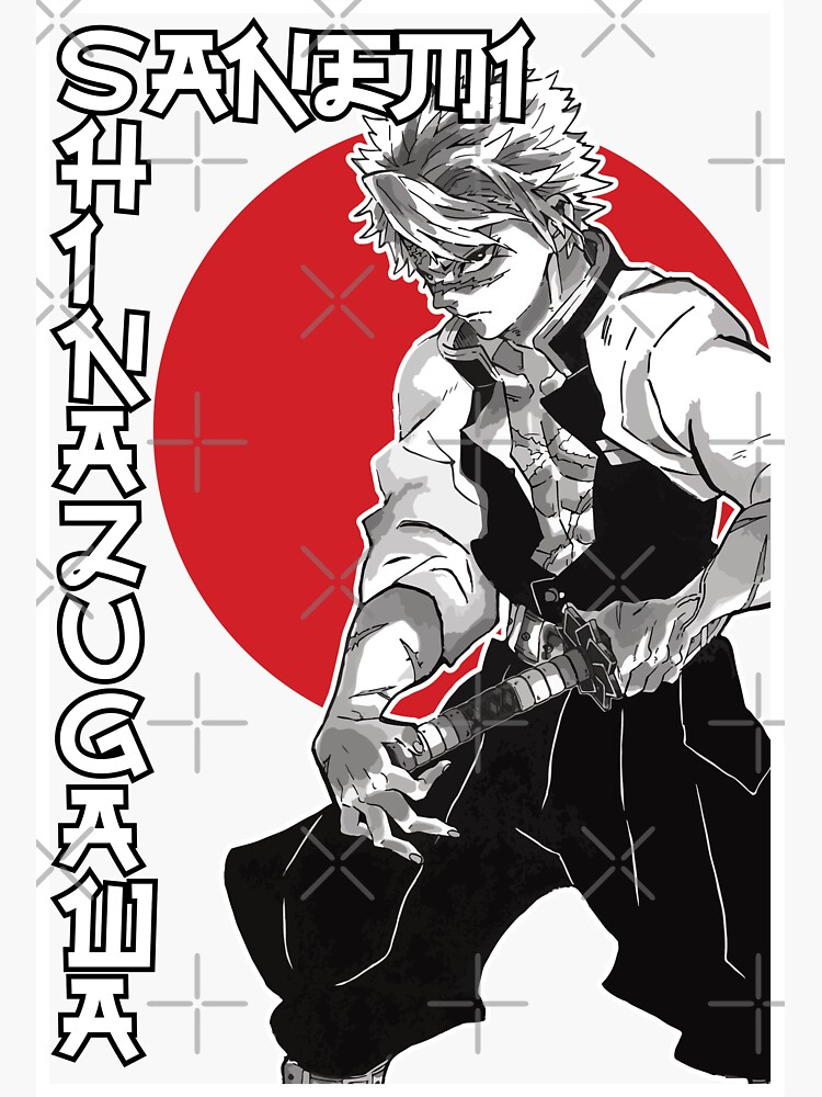 "Sanemi fanart Shinazugawa Sanemi" Sticker by Bambiston | Redbubble