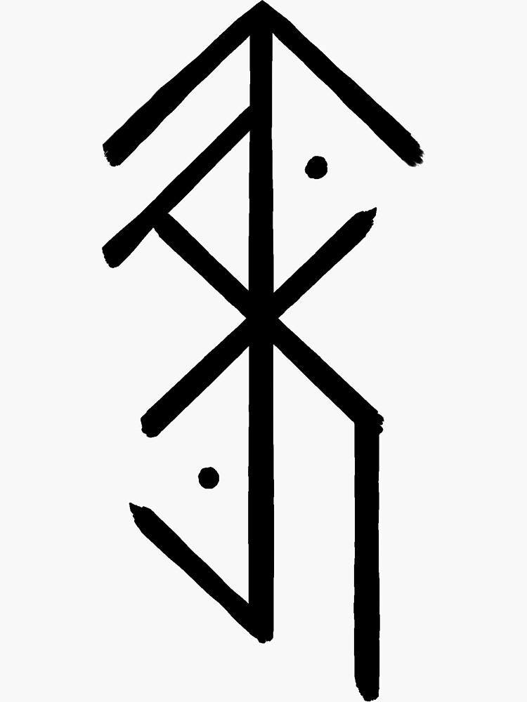 "Bindrune for Grounding and Re-Centering (Black) " Sticker by ...