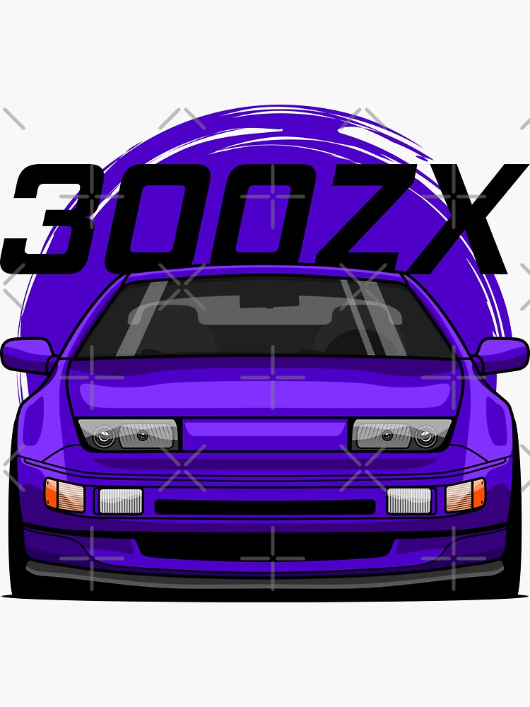 "Purple 300ZX Z32" Sticker for Sale by goldentuners | Redbubble