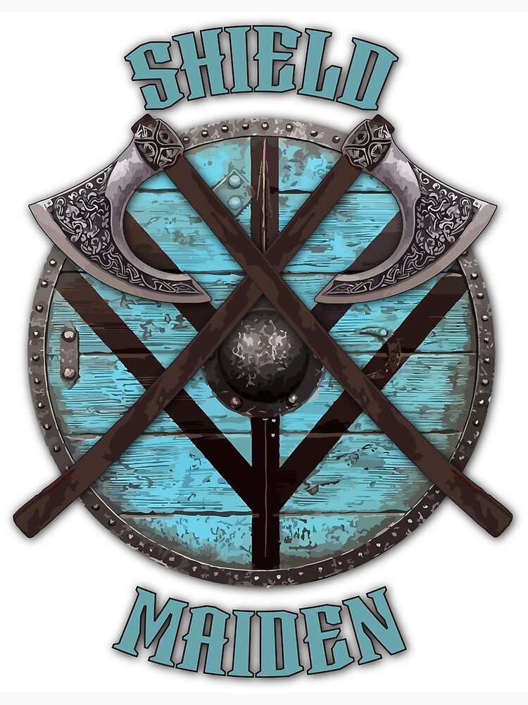 Póster «Diseño de doncella de escudo vikingo» de Ideallity | Redbubble