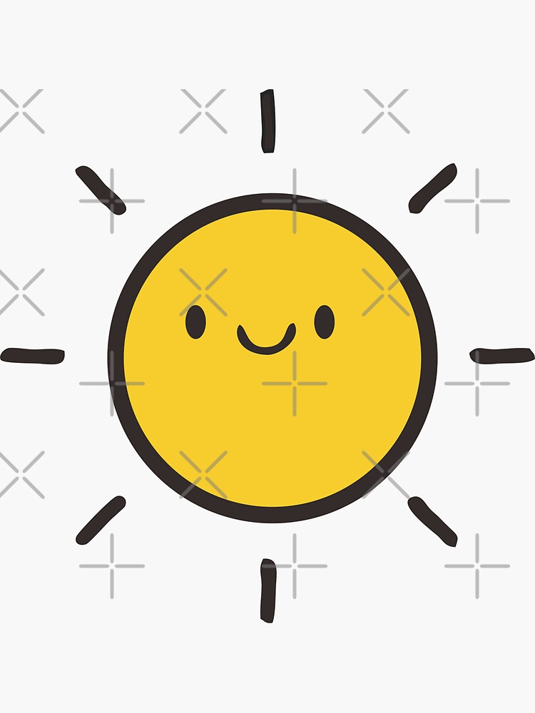 "Cute Sun Sticker" Sticker for Sale by stickersme08 | Redbubble