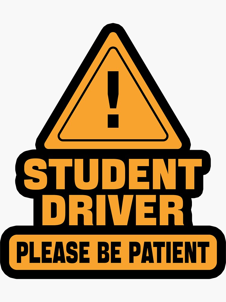 "Student Driver label - Printable" Sticker by VBNART | Redbubble