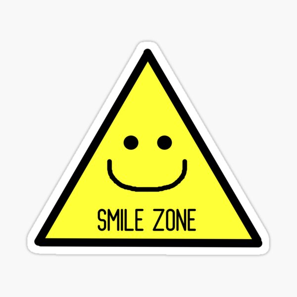 "Smile Zone" Sticker by ArtWithAinsley | Redbubble