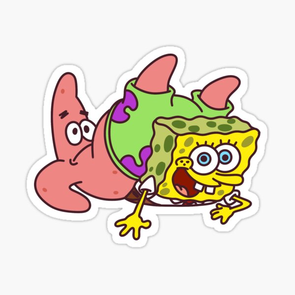 "SpongeBob and Patrick " Sticker for Sale by VinylPatch | Redbubble