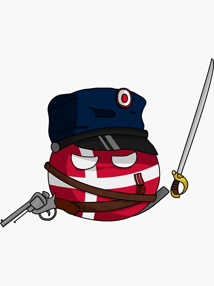 "Danish Countryball" Sticker for Sale by nnihpirG | Redbubble