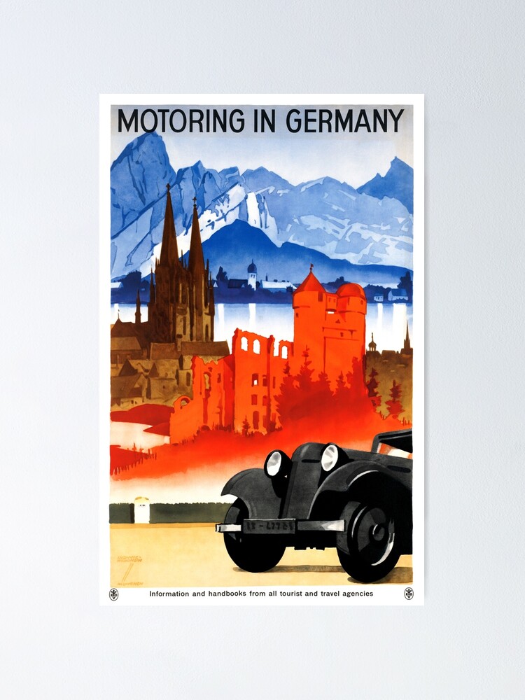 "Germany Vintage Travel Poster Restored" Poster by vintagetreasure ...