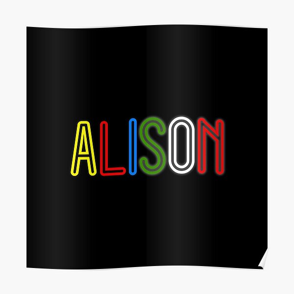 "Alison - Your Personalised Products" Poster by Wintoons | Redbubble