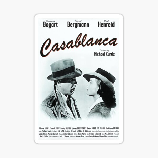 "Casablanca" Sticker by salvadormaxay | Redbubble