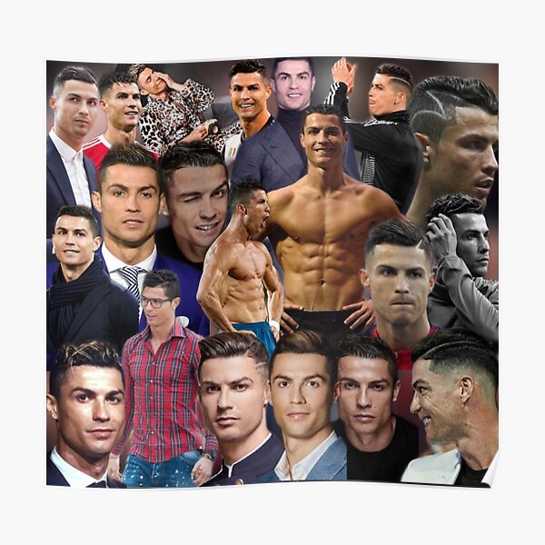 "cristiano ronaldo photo collage" Poster for Sale by MoMahbob | Redbubble