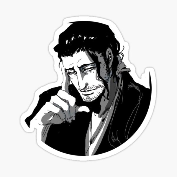 "kyoraku shunsui" Sticker by HocinHocin | Redbubble