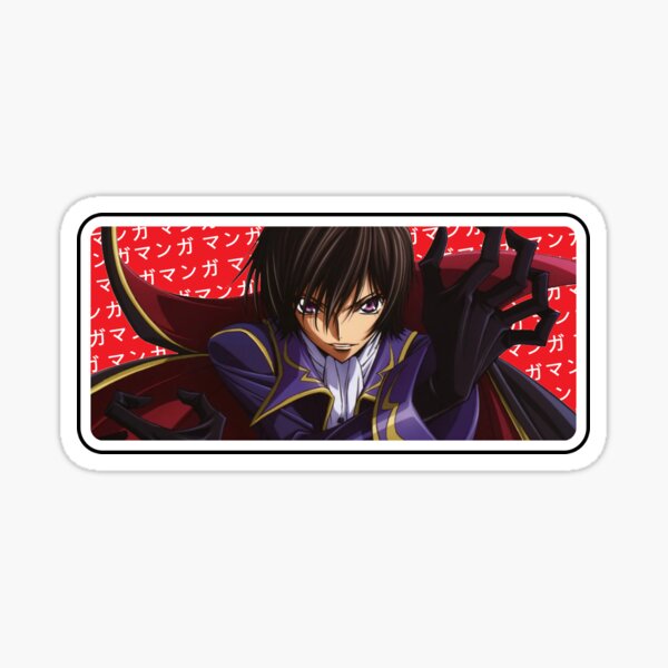 Lelouch Lamperouge Code Geass Kodo Giasu Box Anime Design Sticker By Kruto Designs Redbubble