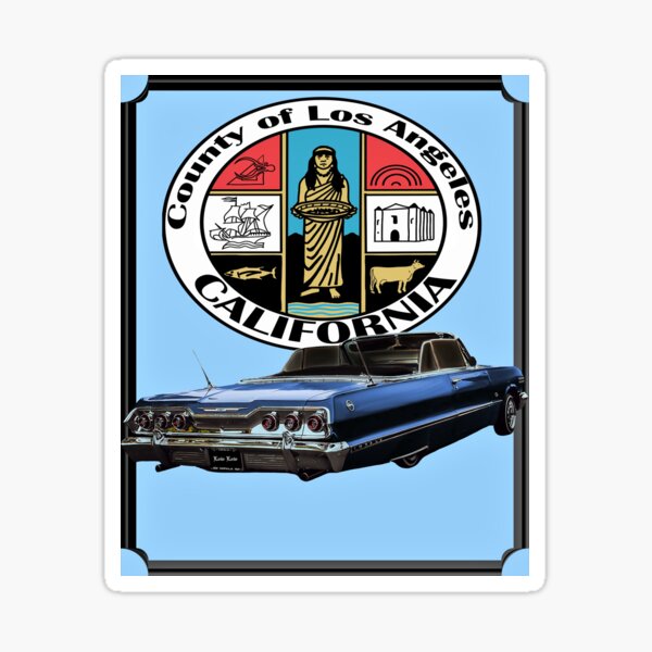 "Los Angeles California Lowrider" Sticker by Tricky1369 | Redbubble