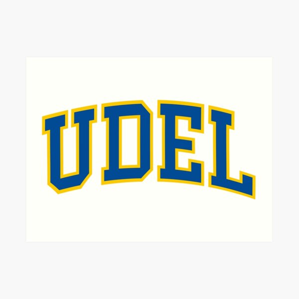 "udel - college font curved" Art Print for Sale by scollegestuff ...