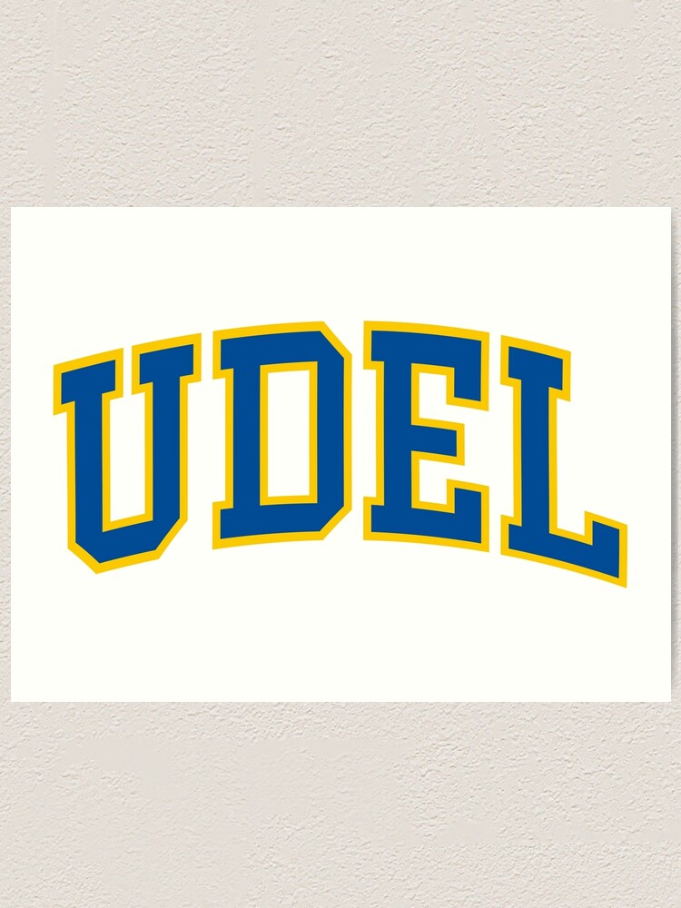 "udel - college font curved" Art Print for Sale by scollegestuff ...