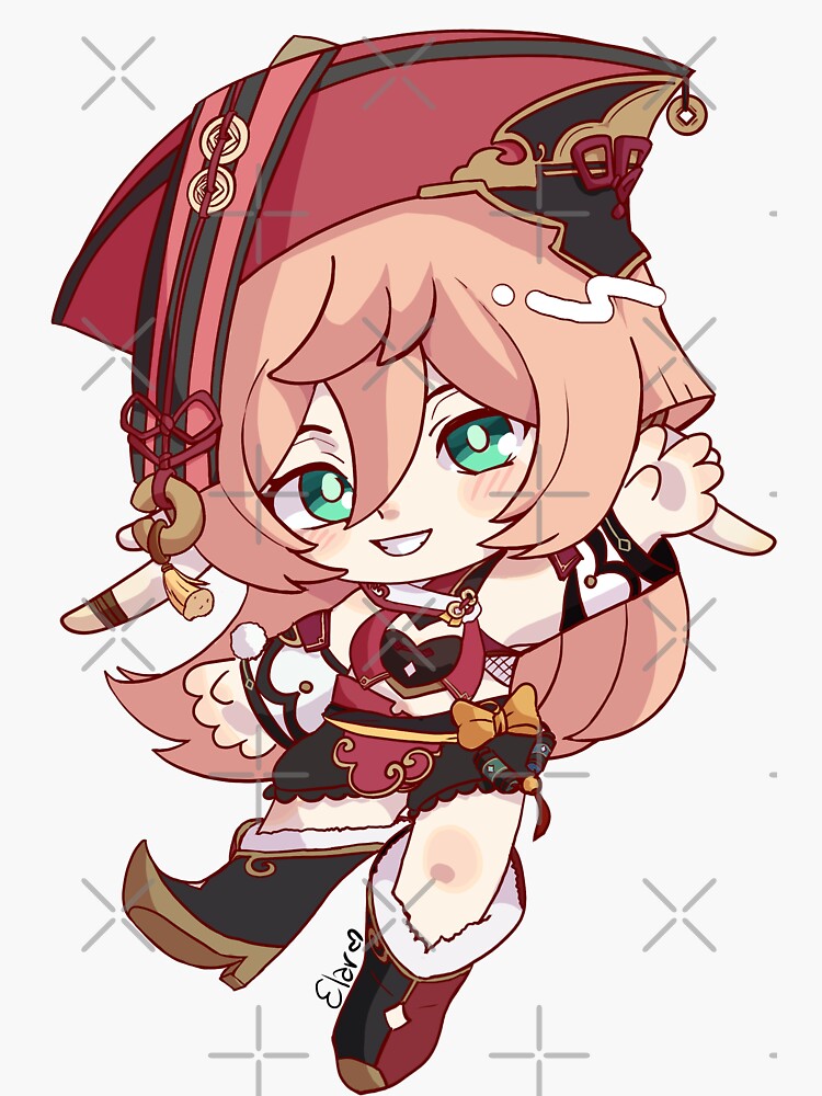 "yanfei" Sticker by elar-art | Redbubble