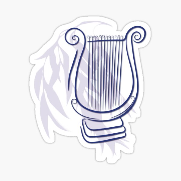 "musical tale, song, lyre" Sticker for Sale by Natairbrush | Redbubble