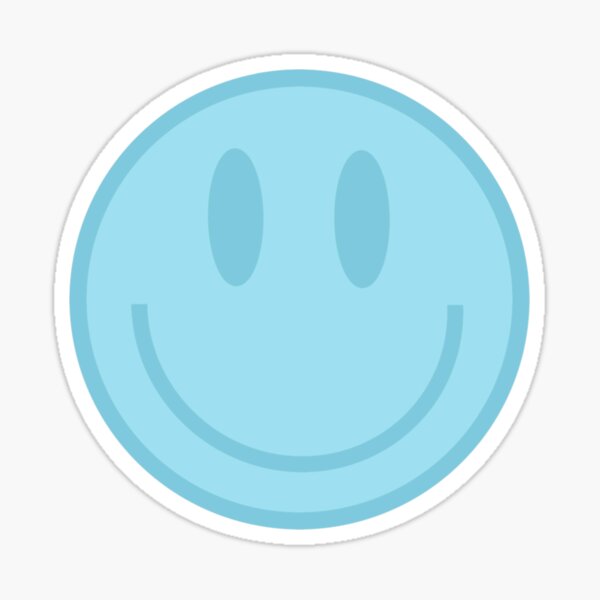 "Copy of Smiley face blue" Sticker for Sale by sammyjeanmontag | Redbubble
