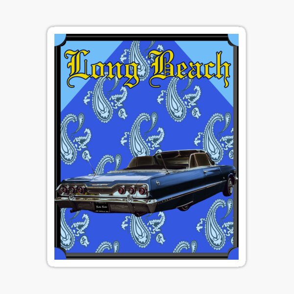 "Long Beach Lowrider" Sticker for Sale by Tricky1369 | Redbubble