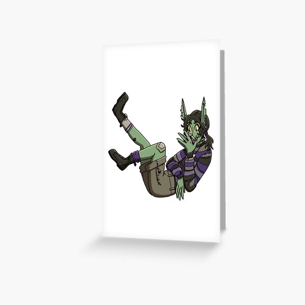 "Aesthetic Goblin Girl Eating Mushrooms" Greeting Card by EllieBeHe ...