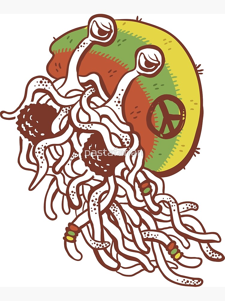 "Rastafarian Pastafarian" Poster for Sale by pastafarian | Redbubble
