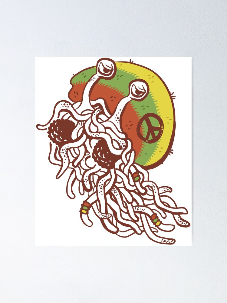 "Rastafarian Pastafarian" Poster for Sale by pastafarian | Redbubble