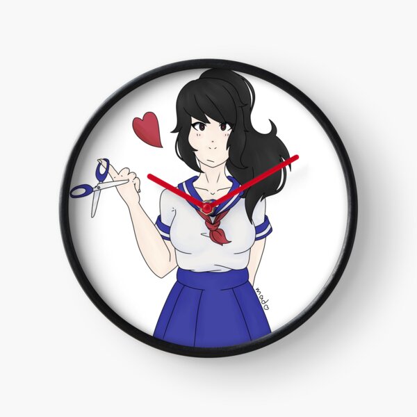 "yandere simulator - yandere-chan" Clock by yumeakuma | Redbubble