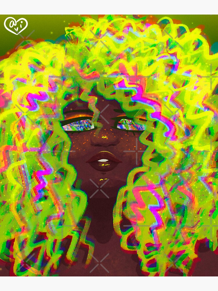"Beautiful vibrant and colorful afro art " Sticker by Succucrazy ...
