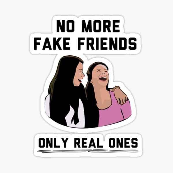 "No More Fake Friends " Sticker for Sale by xuioioCarey | Redbubble