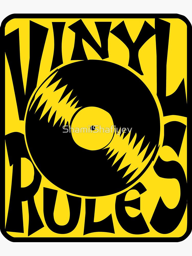 "Vinyl rules" Sticker for Sale by ShamilShafiyev | Redbubble