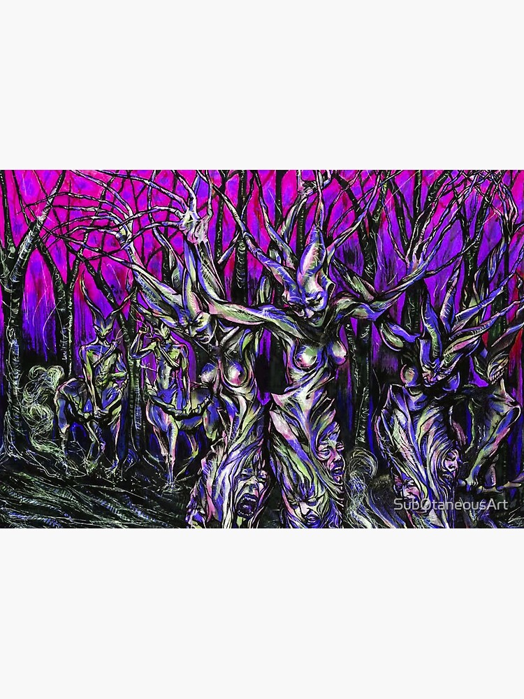 "The Seventh Circle - Blue - Dante's Inferno - Dark Psychedelic Art ...