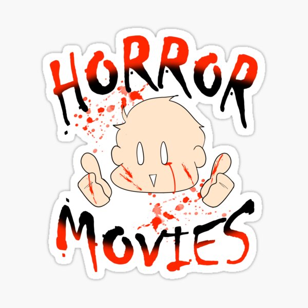 "Horror Movies Make Me Happy Bloody Emoji" Sticker by Tender-Rascal ...