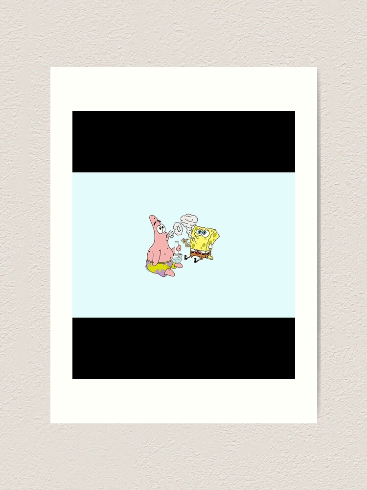 "Spongebob and Patrick Smoking Weed Cannabis Cartoon Art Zipper Pouch ...