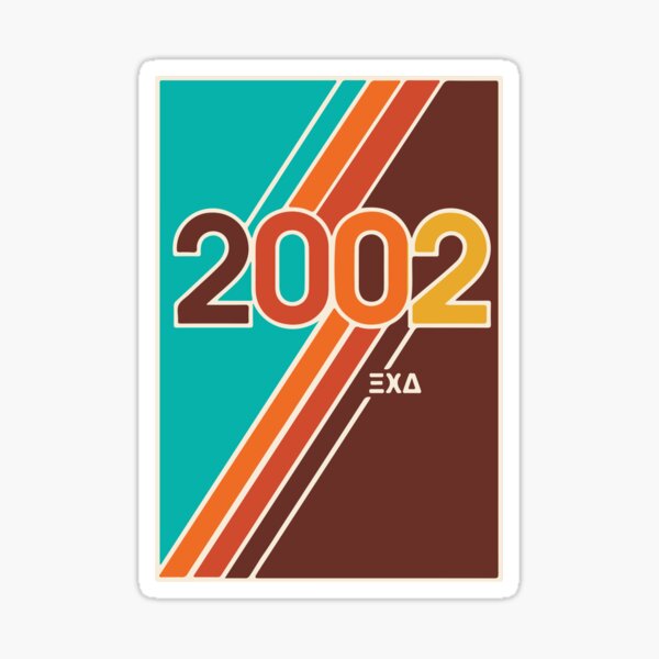 "2002" Sticker by Xi-Chi-Delta | Redbubble
