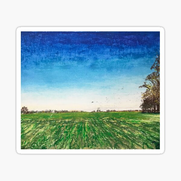 "Dog walkers under a cloud of jackdaws" Sticker for Sale by ...