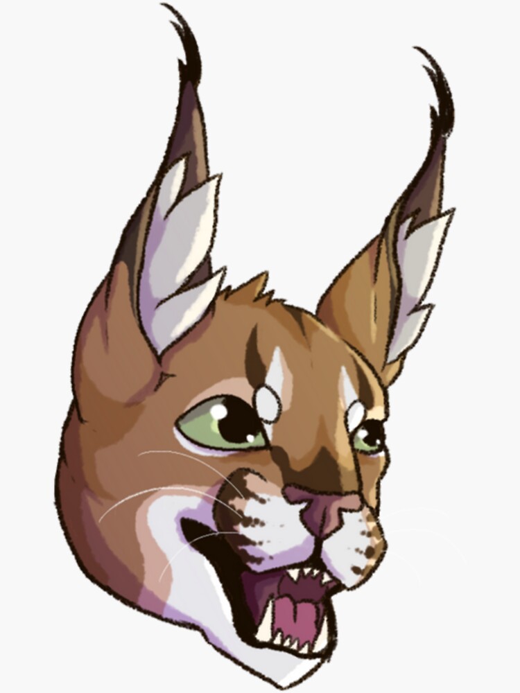 "TRENDING Cool Big Floppa Cat Meme Shirt Design " Sticker by ...