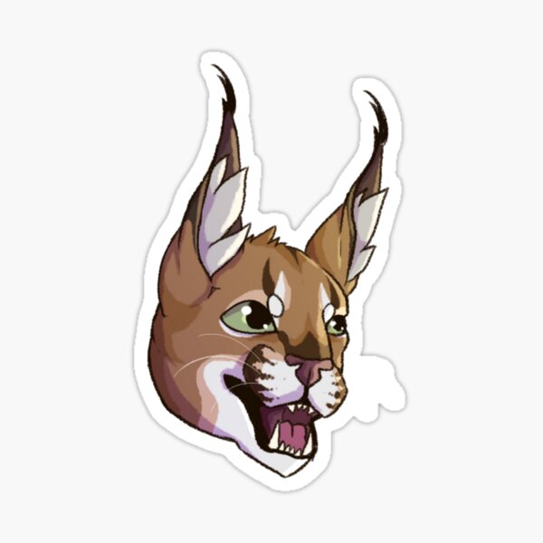 "TRENDING Cool Big Floppa Cat Meme Shirt Design " Sticker by ...