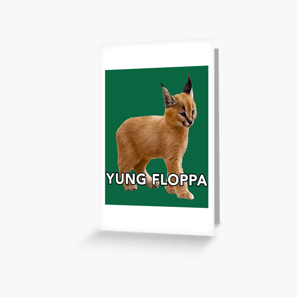 Tarjetas de felicitación «Yung Floppa peeker meme mirando a escondidas ...