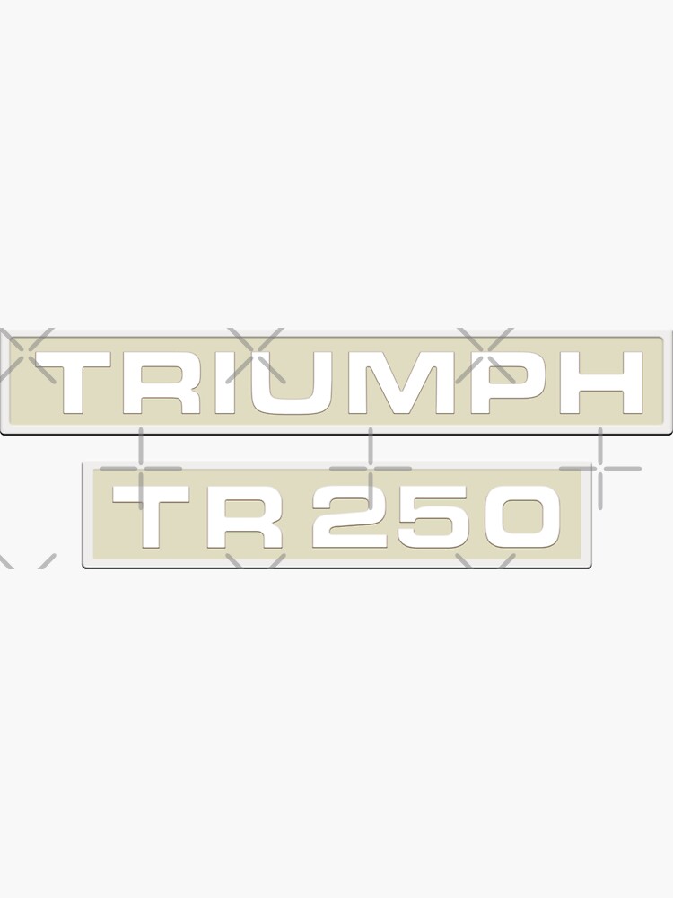 "Triumph TR250 - Solid" Sticker for Sale by CellularSong | Redbubble