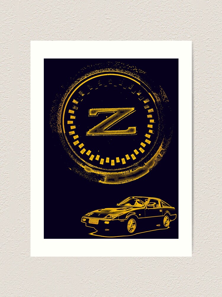"Z Badge and 300ZX Z31 - Gold" Art Print by DatsunStyle | Redbubble